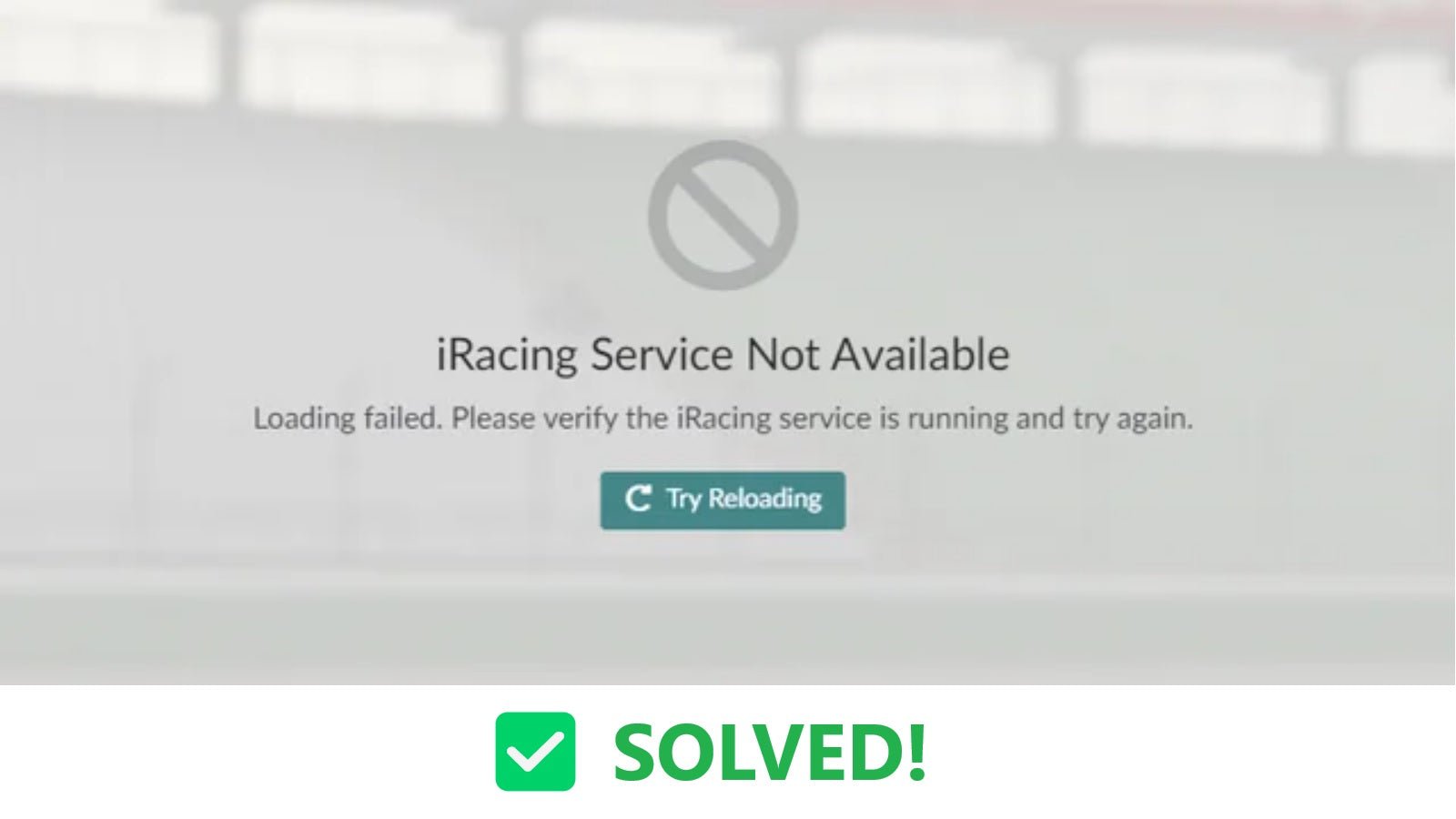 SOLVED - iRacing Service Not Available